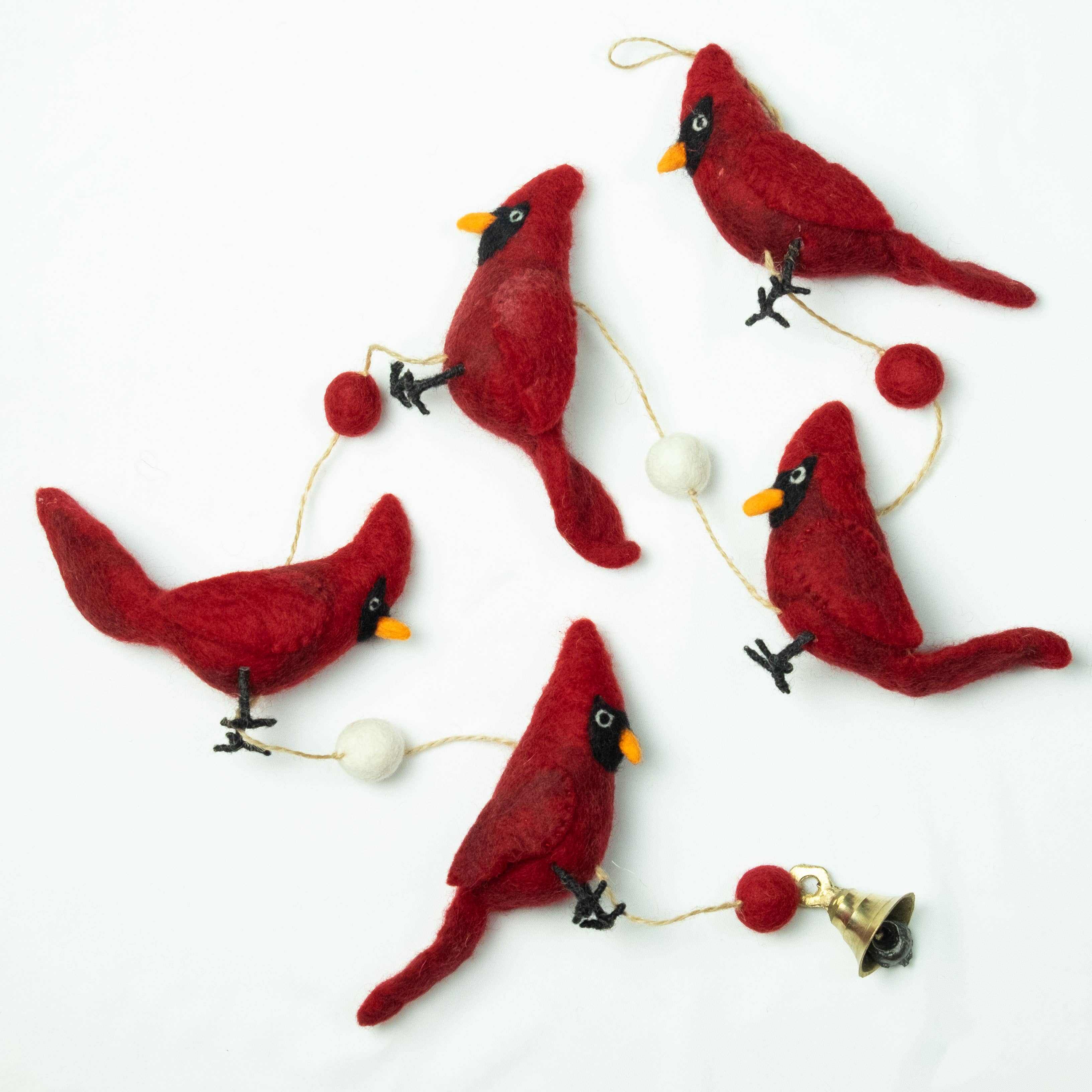 Garland - Spring Decor Red Felt Cardinal – Abigail Rose & Lily Too