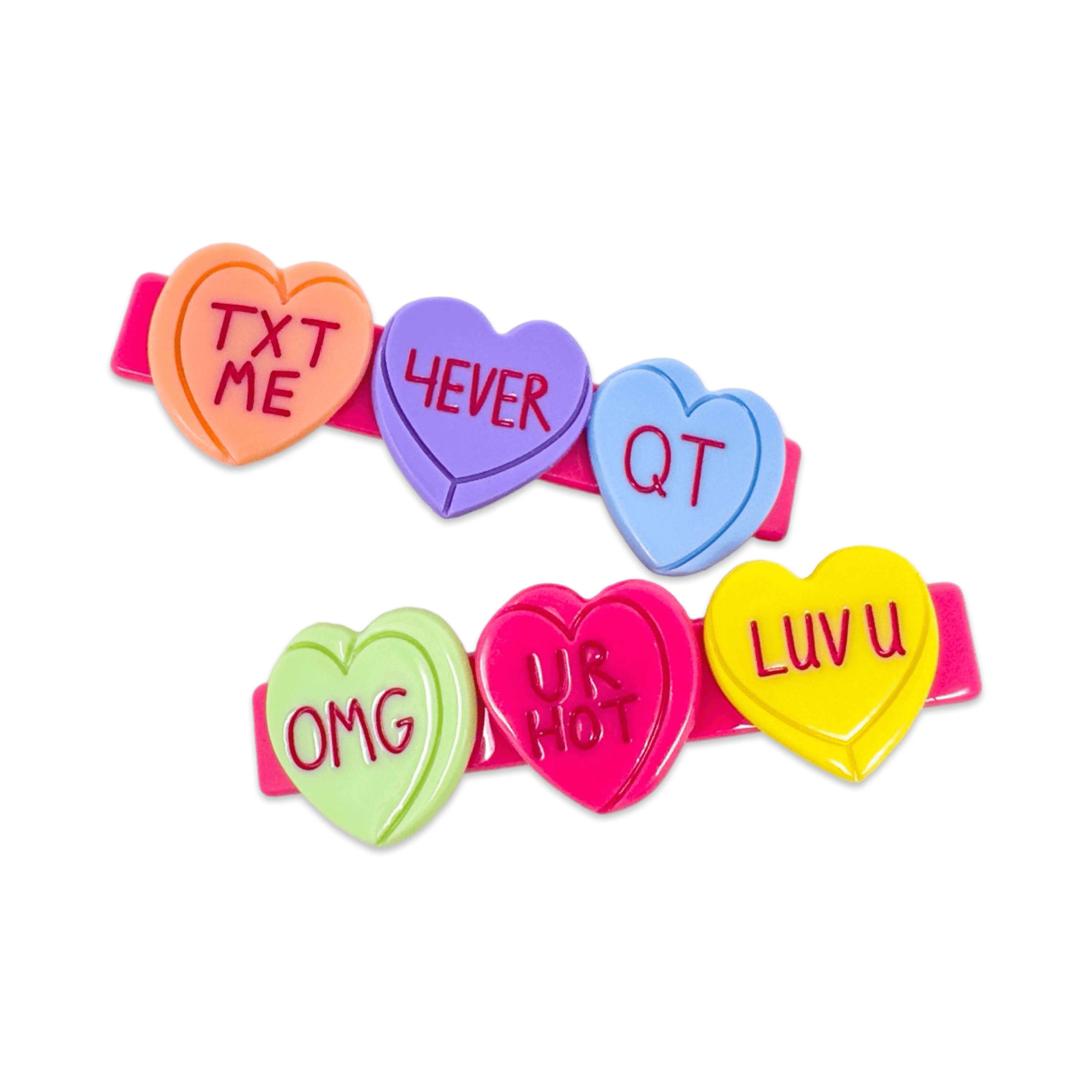 Candy Hearts Alligator Hair Clip Set – Abigail Rose & Lily Too